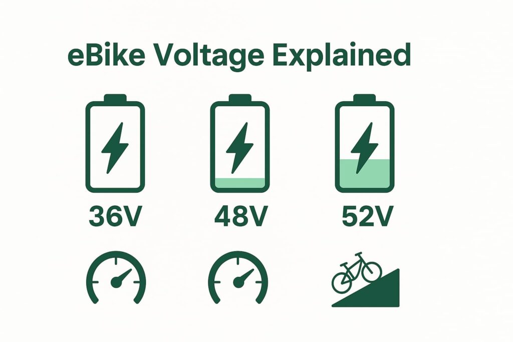 Understanding eBike Voltage: 36V vs 48V vs 52V - Which Is Right for You?