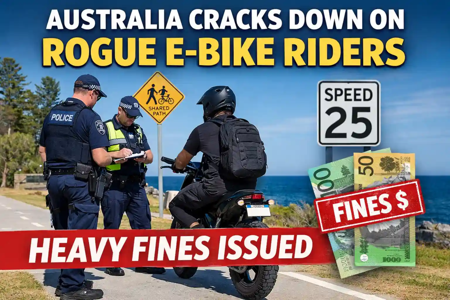 Australia Cracks Down on Rogue E-Bike Riders With Heavy Fines